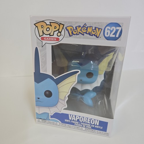 POKEMON FUNKO POP GAMES 627 Vaporeon Vinyl Figure with Clear PVC ...