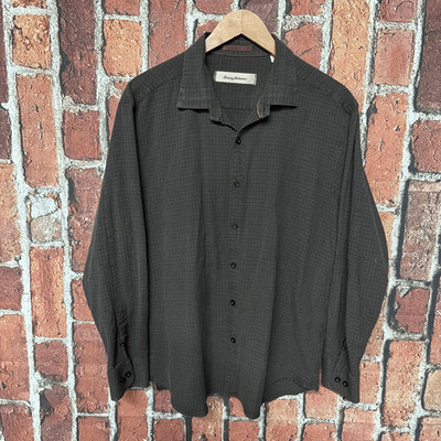 Tommy Bahama Long Sleeve Brown Cotton And Silk Blend XL Shirt | eBay