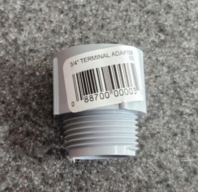 Case of 125 Cantex 5140104 3/4" PVC Male Conduit Terminal Adapter | eBay