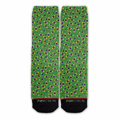 Function - Brazilian Flag Repeating Pattern Fashion Sock | eBay