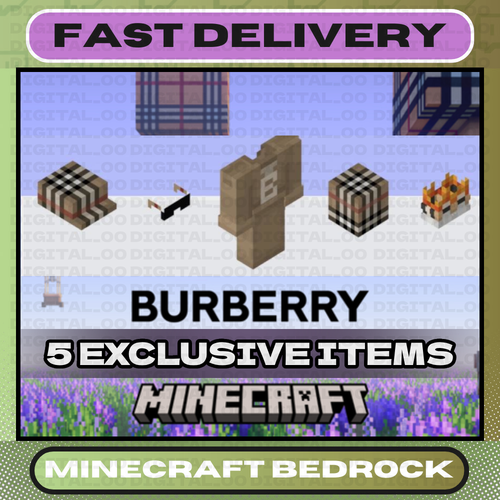 [MINECRAFT: BEDROCK ONLY] BURBERRY X MINECRAFT 5 EXCLUSIVE ITEMS (DLC ...