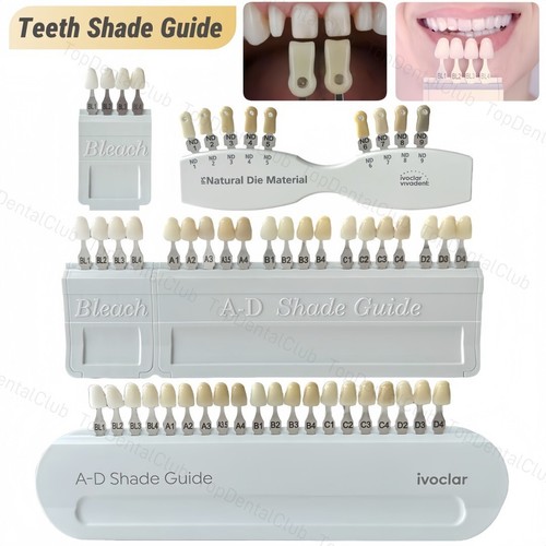 Dental Teeth Shade Guide Teeth Whitening Porcelain Material Color Chart ...