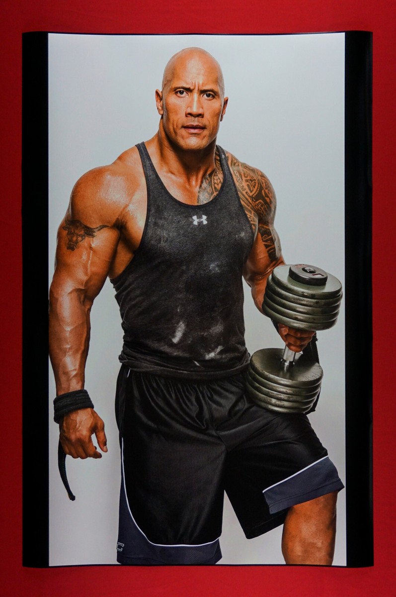 Dwayne Johnson Lifting Weights