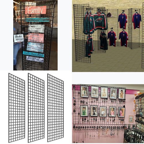 3PC Heavy Duty Gridwall Panels 2x5ft Retail Display Trade Show Workshop ...