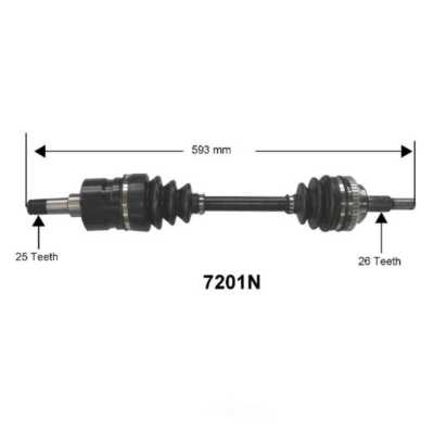 CV Axle Assembly-PDL Autopart Intl 1700-197118 | eBay