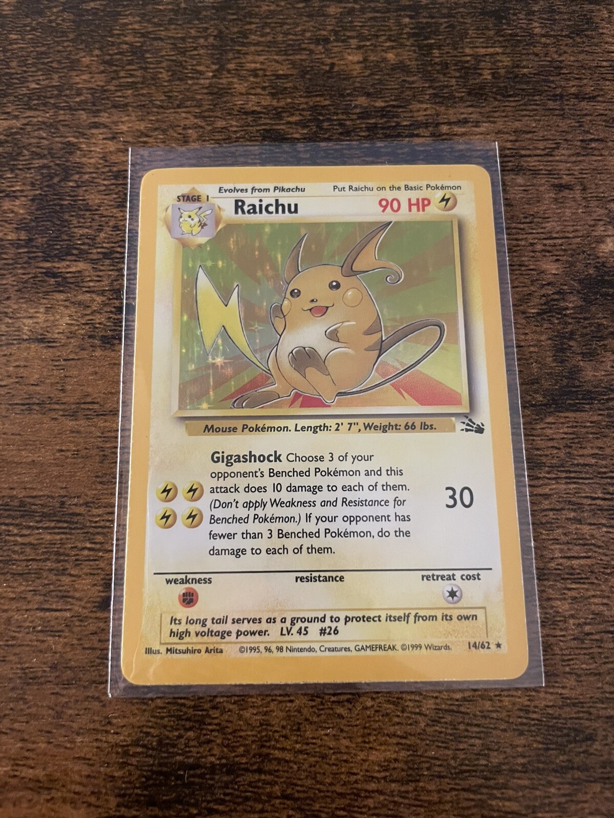 Fossil Raichu 14/62 Holo Pokemon Card MP | eBay