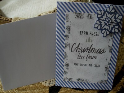 Farm Fresh Christmas Tree Farm Holiday Greeting Card C70 Handmade OOAK ...