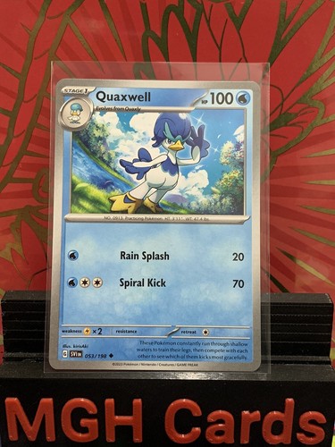 Quaxwell 053/198 Uncommon Scarlet & Violet Base Set Pokemon TCG NM/M ...