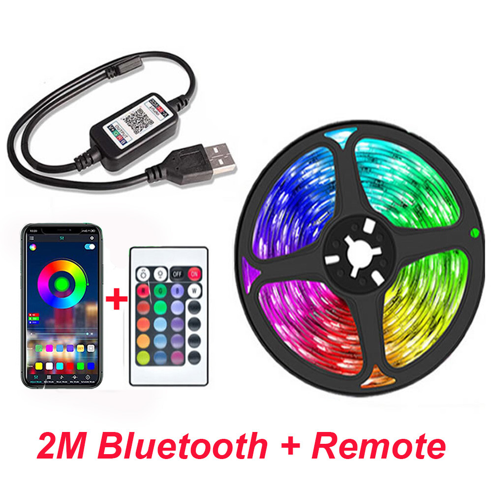 LED Strip Lights 1-20m RGB 5050 Colour Changing Tape Cabinet Kitchen TV ...