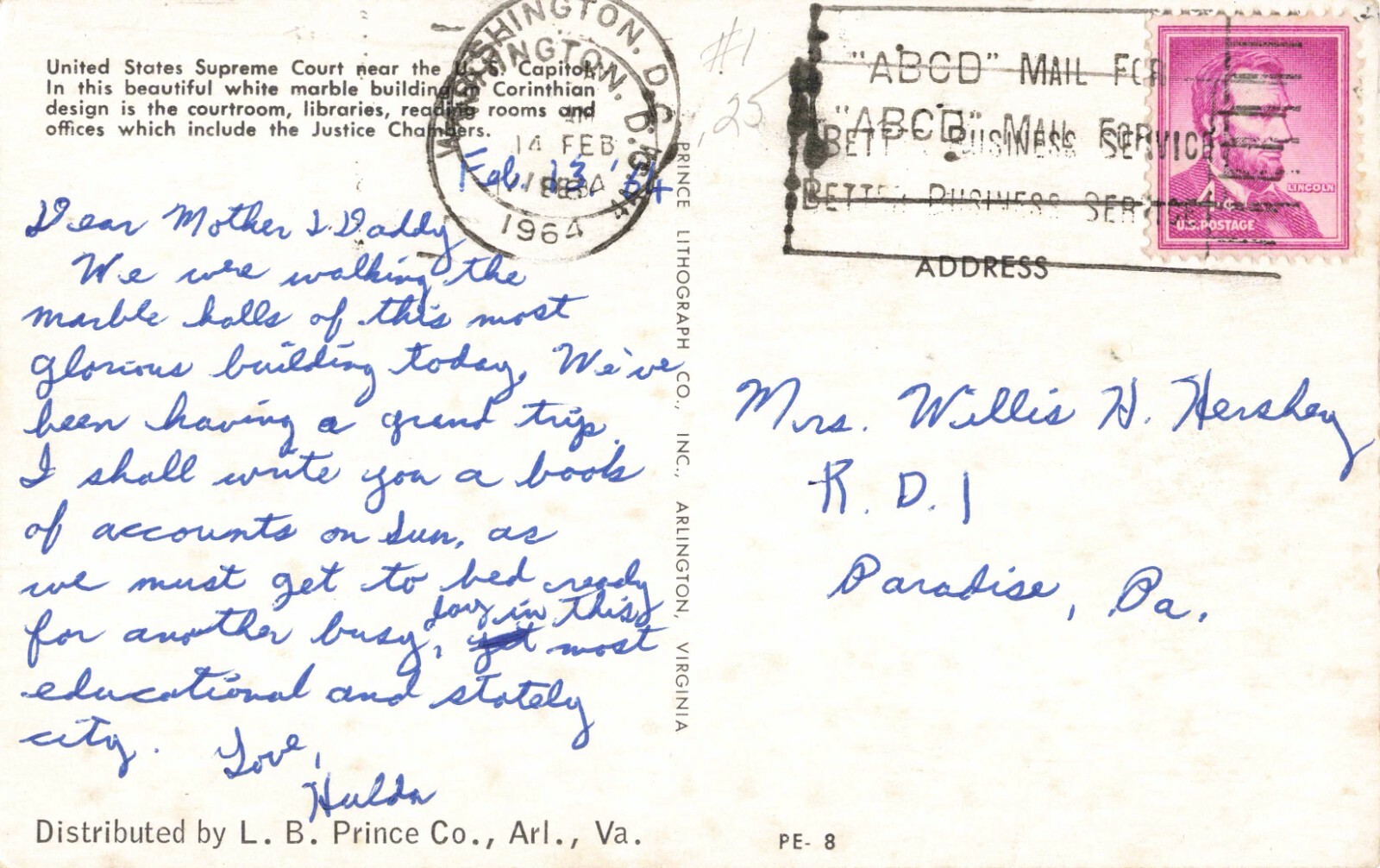 Postcard United States Supreme Court Washington DC | eBay