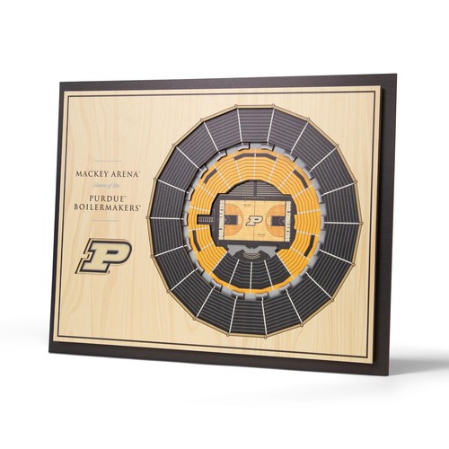 NCAA Purdue Boilermakers BB 5-Layer StadiumView 3D Wall Art - Mackey ...
