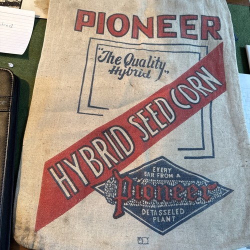 Vintage PIONEER "The Quality Hybrid"; HYBRID SEED CORN CLOTH Sack/Bag ...