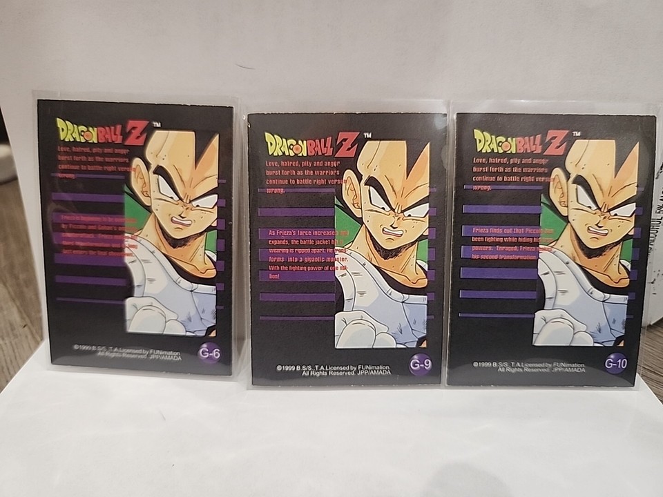 1999 Dragonball Z Card G-10 Gold Holo Frieza Lot (3) FUNimation JPP ...