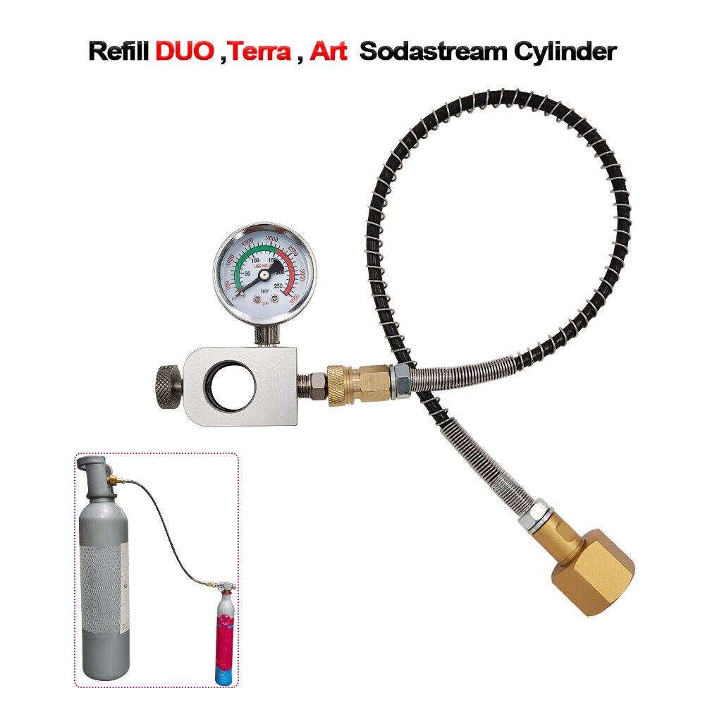 Refill Adapter Hose Kit for SodaStream Quick Connect Cylinder to W21.8 ...