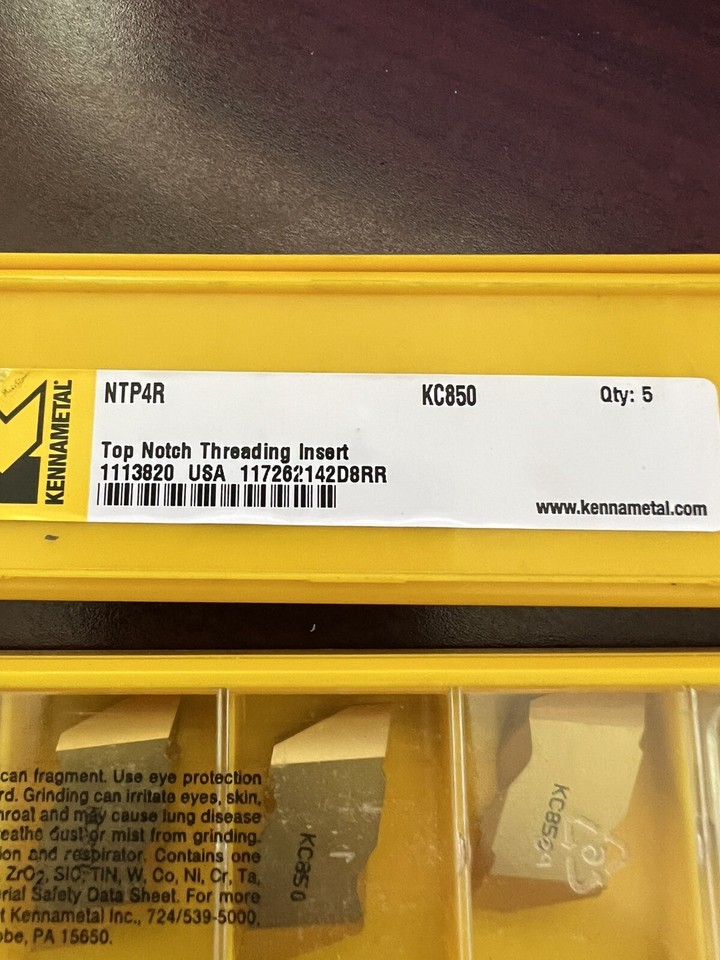 Kennametal Carbide Inserts NG4250L GRADE KC850 PACK OF 10 | eBay