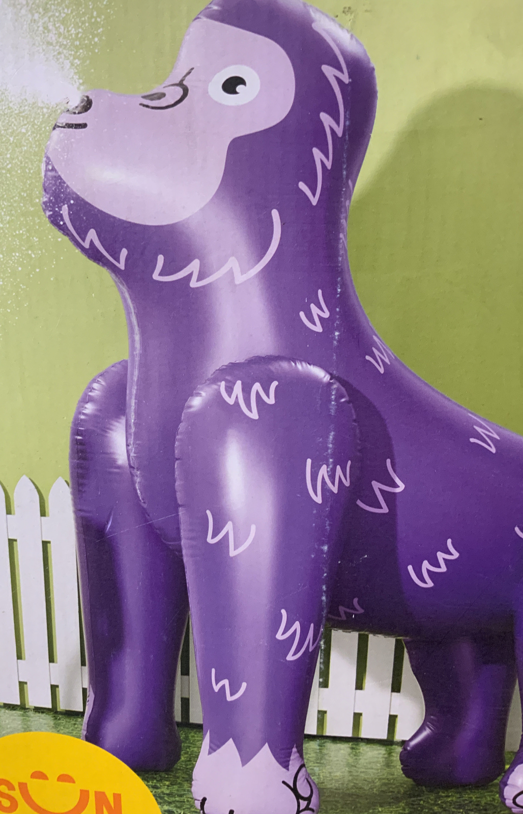 Sun Squad Inflatable Giant Gorilla Sprinkler 6ft Tall Summer Pool ...