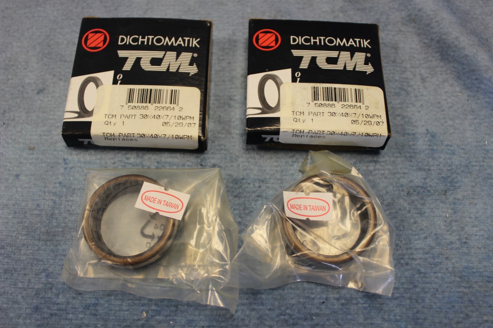 (New in Box) TCM Oil Seal 30 X 40 X 7 / 10WPM (Lot of 2 Seals) 30X40X7 ...