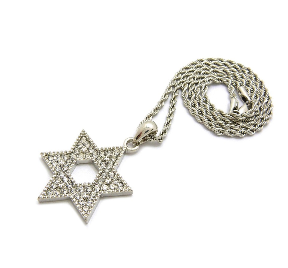 NEW 6-POINT STAR PENDANT & 24" BOX/CUBAN/ROPE CHAIN NECKLACES - XSP596 ...