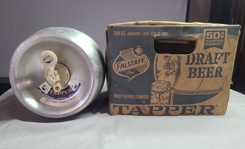 VINTAGE FALSTAFF MINI KEG DRAFT BEER TAPPER REYNOLDS ALUMINUM W ...