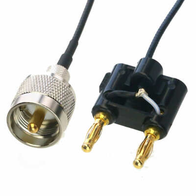 PL259 UHF Male to 4mm Banana dual Binding Post RG316 Oscilloscope Test ...