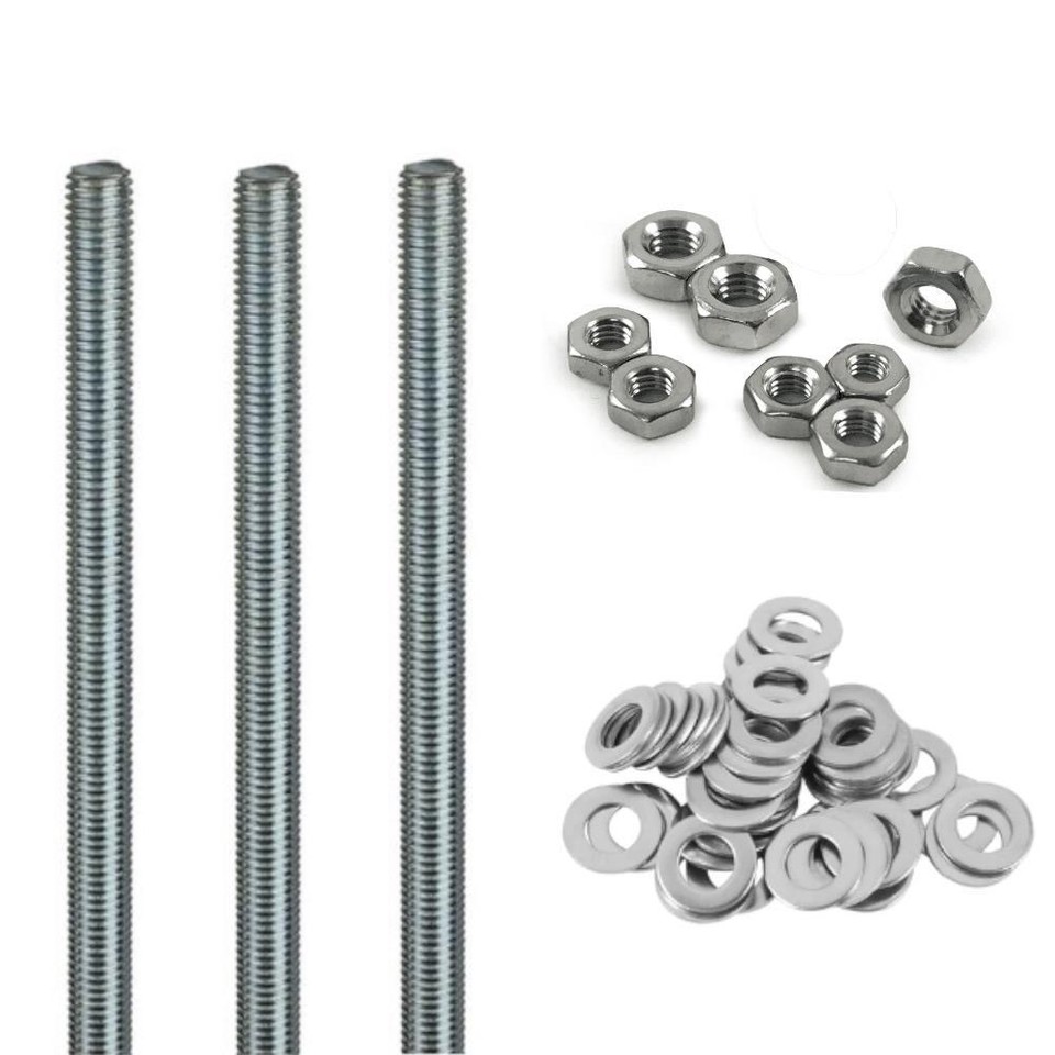 M6 M8 M10 M12 M16 M18 M20 M24 THREADED BAR 8.8 HIGH TENSILE ZINC ROD ...