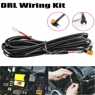 ACC Wiring Harness Kit For Daytime Running Light DRL Halo LED Headlight ...