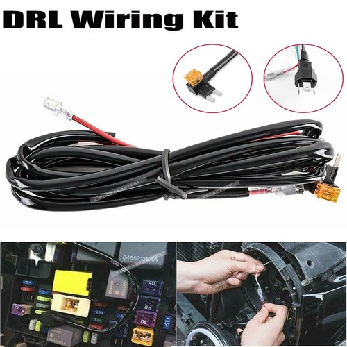 ACC Wiring Harness Kit For Daytime Running Light DRL Halo LED Headlight ...