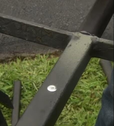 4" Handrail POST REPAIR leg base NO WELDING slips into 1" POSTS covers ...