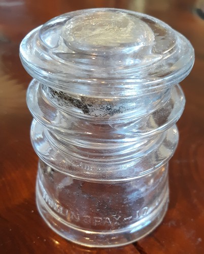 Vintage Hemingray 10 Made in USA 29-41 Clear Glass Electrical Insulator ...