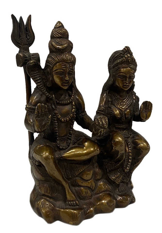 Metal Shiv Statue | Shiv Idol Parvati Figurine Mahadev Idol For Home ...