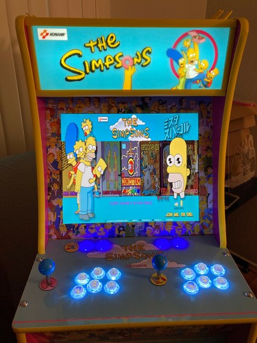 Arcade Button Inserts Stickers The Simpsons arcade1up mod B "Left" 1up ...