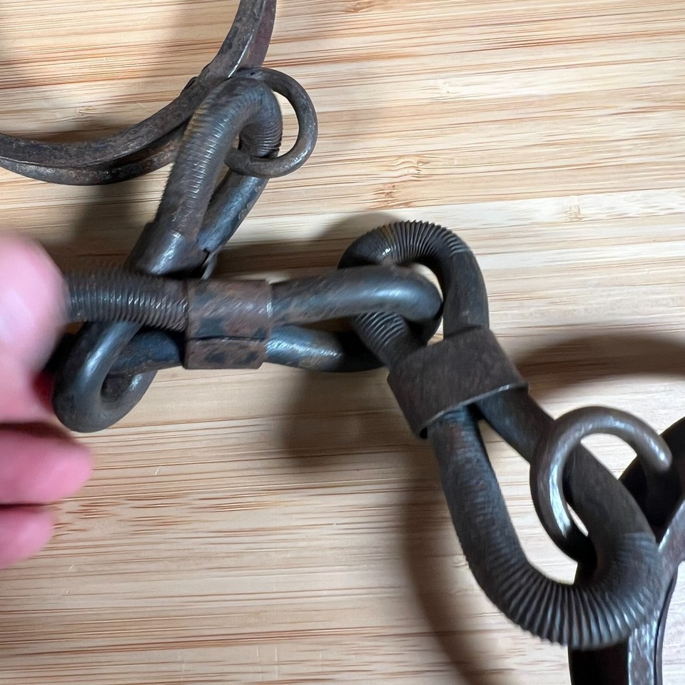 Antique 1800s Vintage Handcuffs Shackles Leg Cuffs Restraints Chain ...