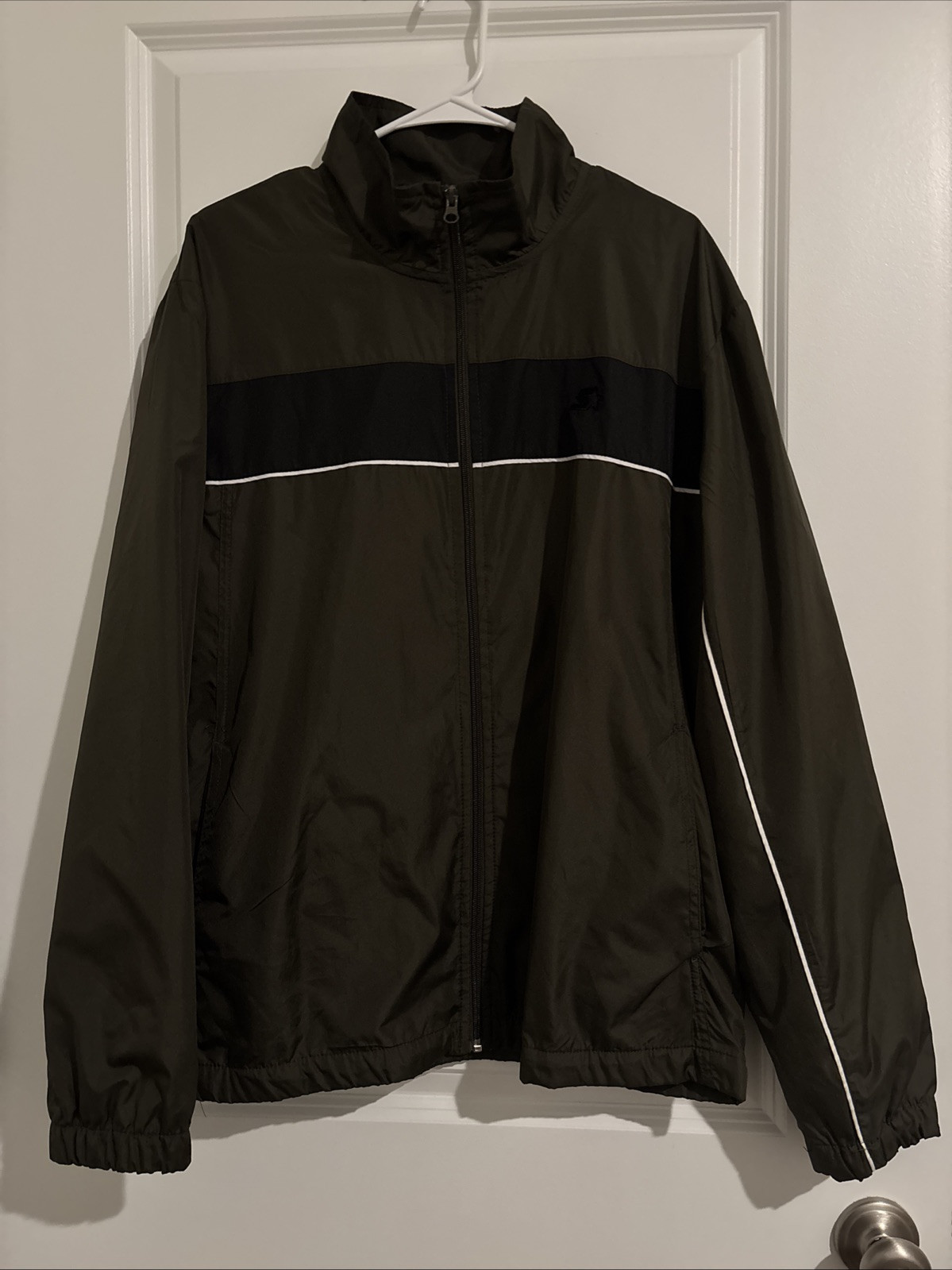 Vintage Starter Windbreaker Jacket Army Green/Black F… - Gem