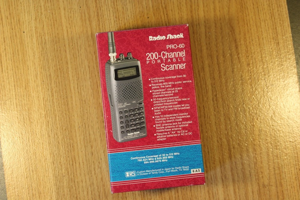 Vintage Radio Shack Scanner PRO-60 200 Channel Portable Scanner New in ...