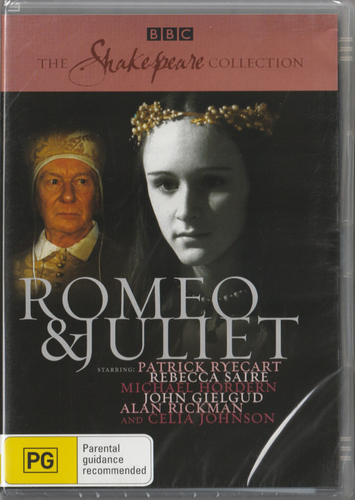 Romeo and Juliet BBC Shakespeare DVD New and Sealed Region 4 1978 ...