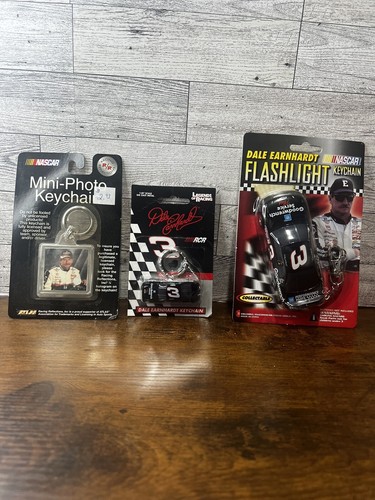 3 NASCAR DALE EARNHARDT DIECAST CAR, Flashlight & BOTTLE OPENER ...