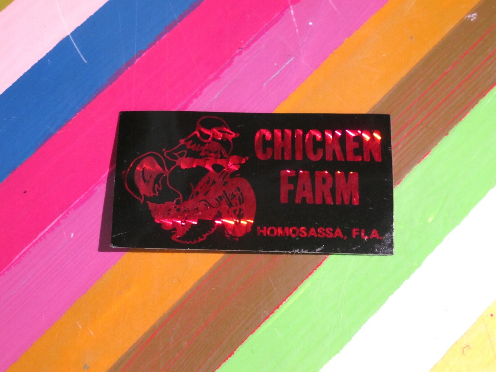 vtg 1980s Novelty BMX sticker - prismatic stuff from the 80s + others ...