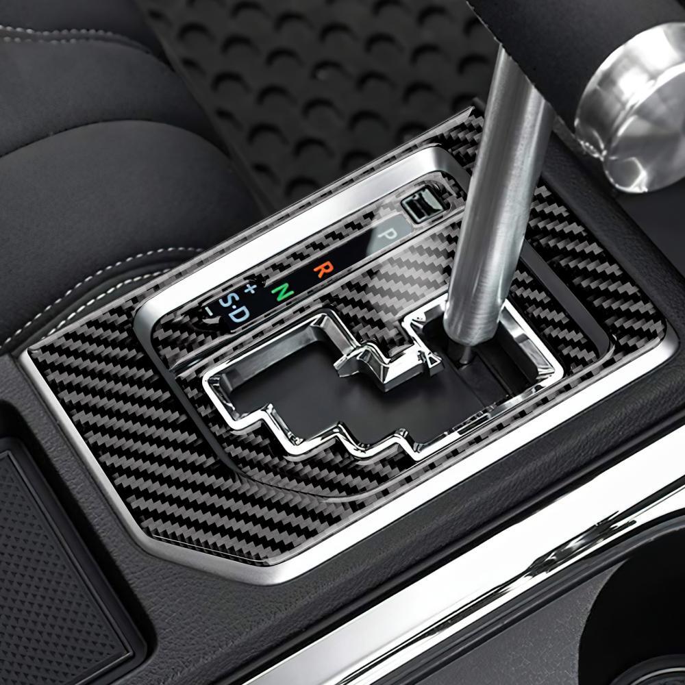 Black Gear Shift Console Cover Carbon Fiber Sticker For Toyota Tundra ...