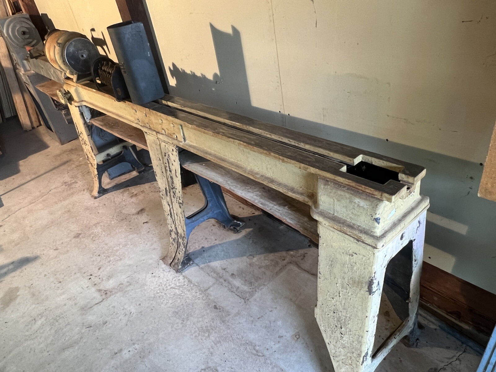 2 Vintage Wood Lathes, one is JG Blount, other unknown, restoration ...