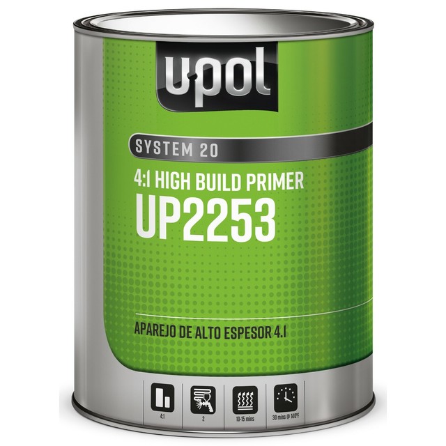 Up2323 STD Hardener 2k Urethane HS Primer Gallon Kit Gray DTM U-POL ...