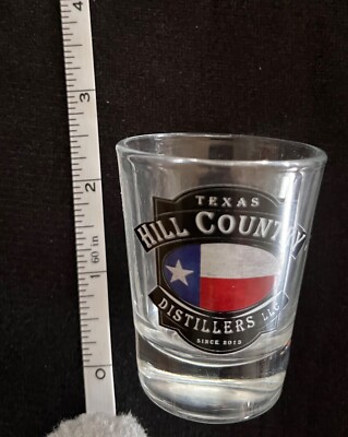 Texas Hill Country Shot Glass, Distillers LLC, pre-owned, clear glass ...