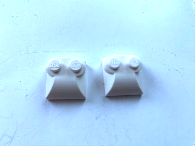 LEGO Parts: Modified Brick w/ Lip End, 2 Stud Top, 2x2, #41855, White ...