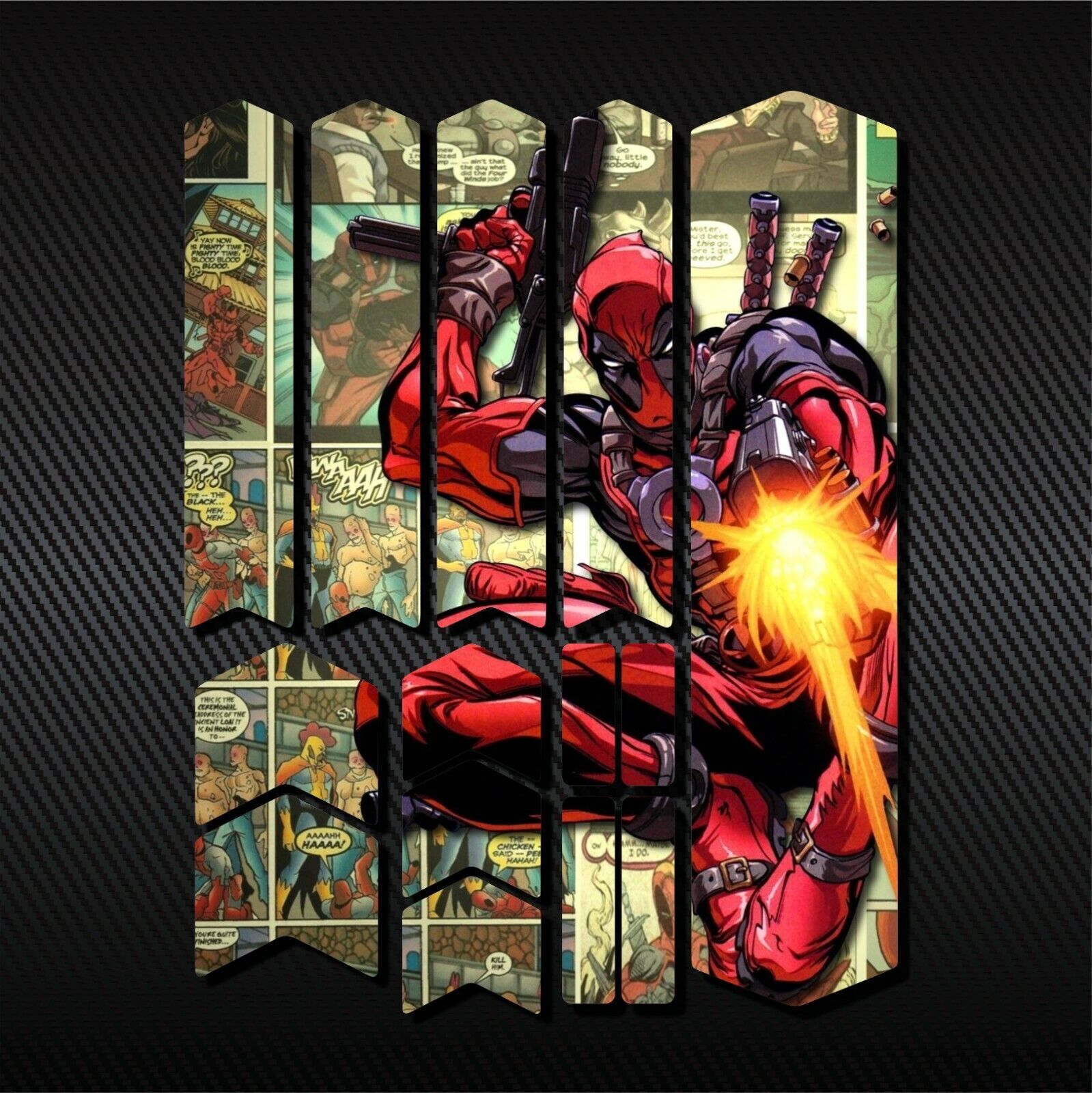 DEADPOOL Bike Frame Fork Guard Decal Stickers Mountain Bicycle MTB ...