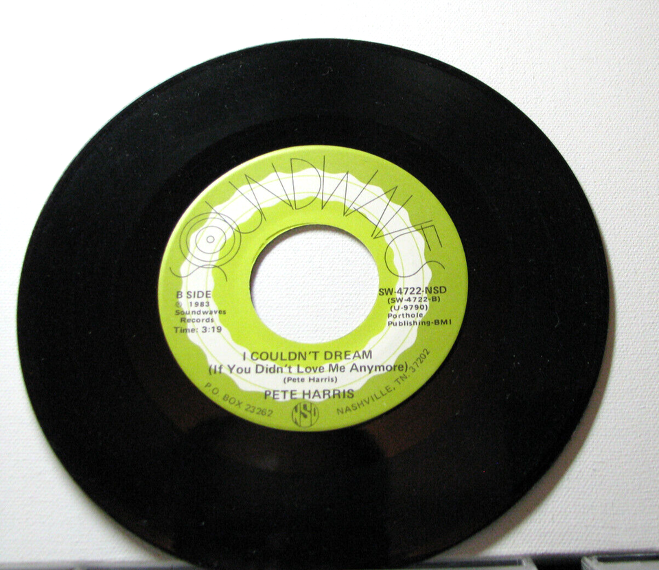 45 RPM Single-- PETE HARRIS: YOU'RE MY ISLAND + I COULDN'T DREAM (IF ...