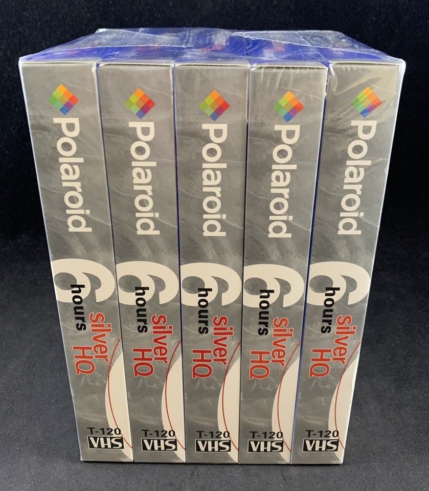 Polaroid Silver HQ VHS T-120 6Hrs 5-Pack 809498051200| eBay