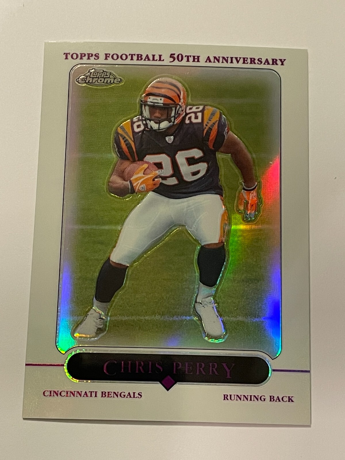2005 Topps Chrome Football Refractor - Chris Perry - Cincinnati Bengals ...