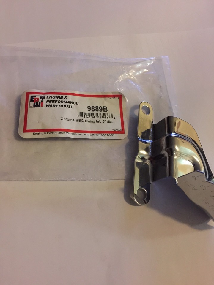 BBC CHEVY CHROME TIMING TAB MARKER BBC 396 427 454 472 502 BBC CHAIN ...