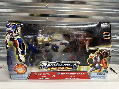 Sam's Club EX Transformers Energon Starscream w/Zapmaster Prowl w/Longarm MISB | eBay