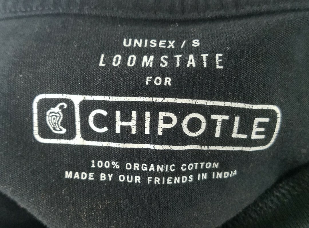 Chipotle Black T Shirt Employee Size Medium Unwrap Some Free Size Small ...