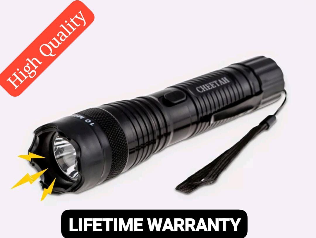 Cheetah Metal Self Defense Stun Gun Rechargeable with LED FlashLight | eBay